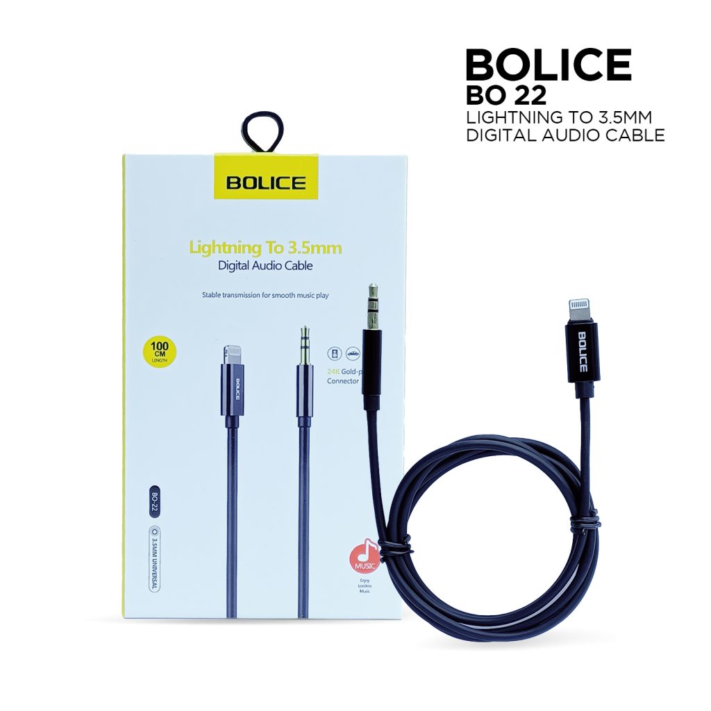 Bolice BO 22 Lightning To 3.5MM Digital Audio Cable - SHIHAB MOBILE ...